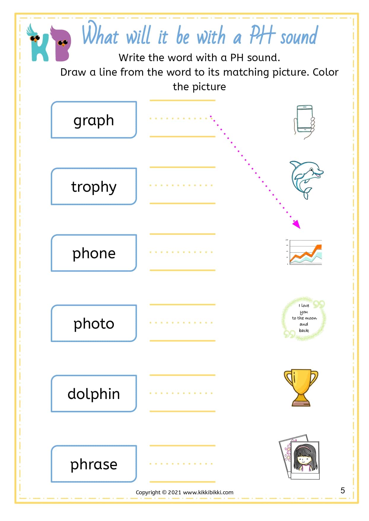 Discovering the 'PH' Sound: Read and Match Worksheets