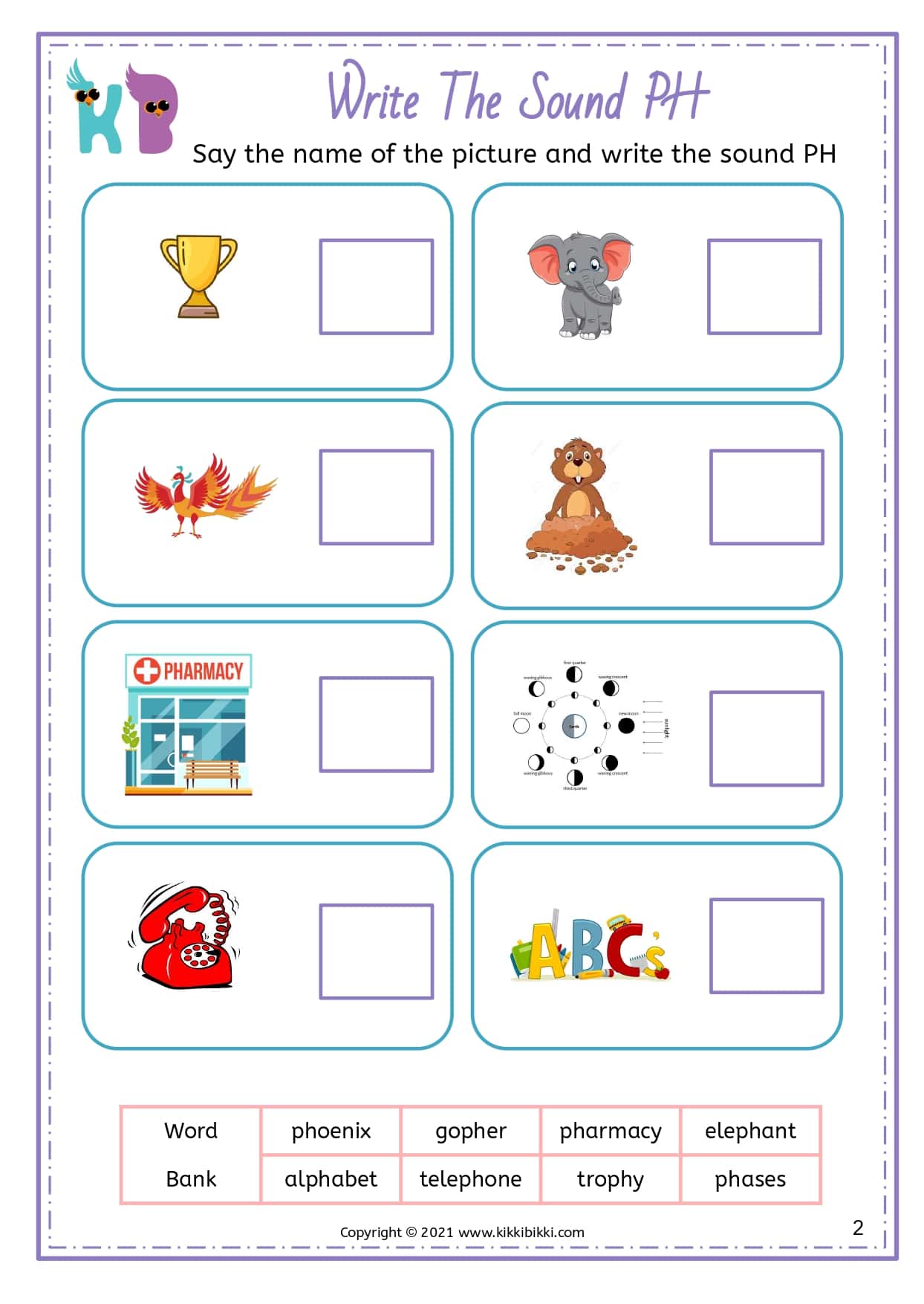 Exploring the 'PH' Sound: Write the Sound Worksheets