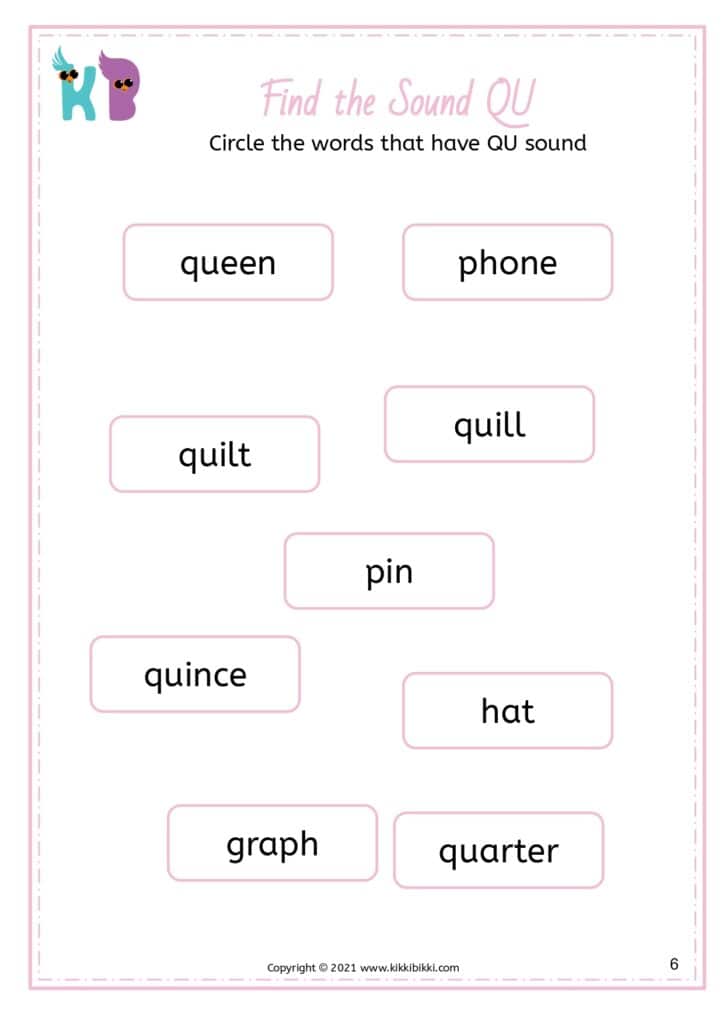 "Discovering Consonant Digraphs: Finding the QU Sound"
