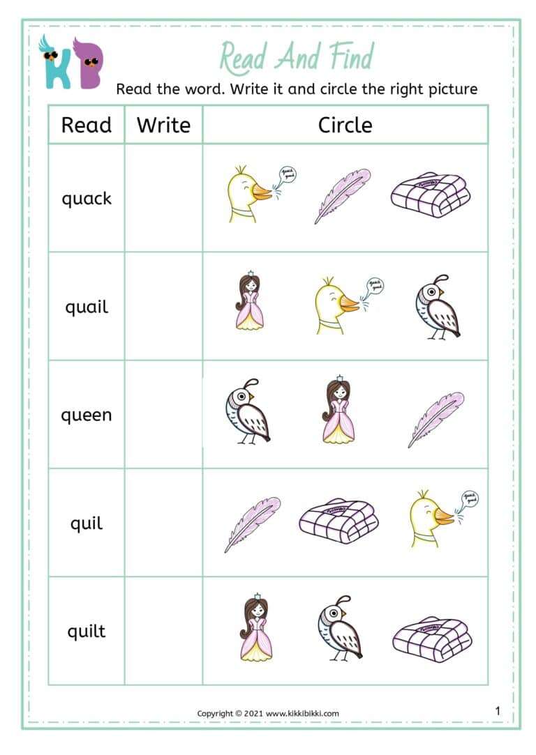 Discovering QU: Free Consonant Digraph Worksheets for Kids