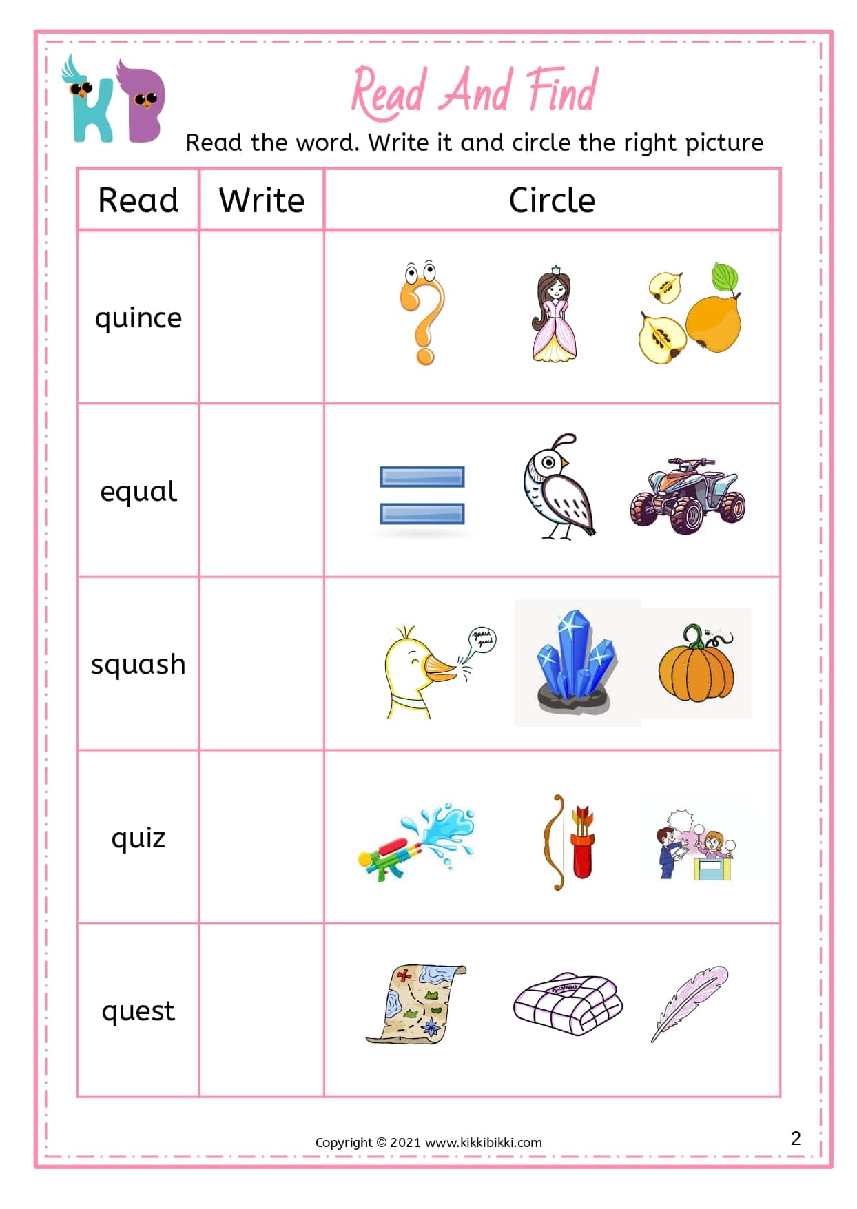 Discovering QU: Free Consonant Digraph Worksheets for Kids