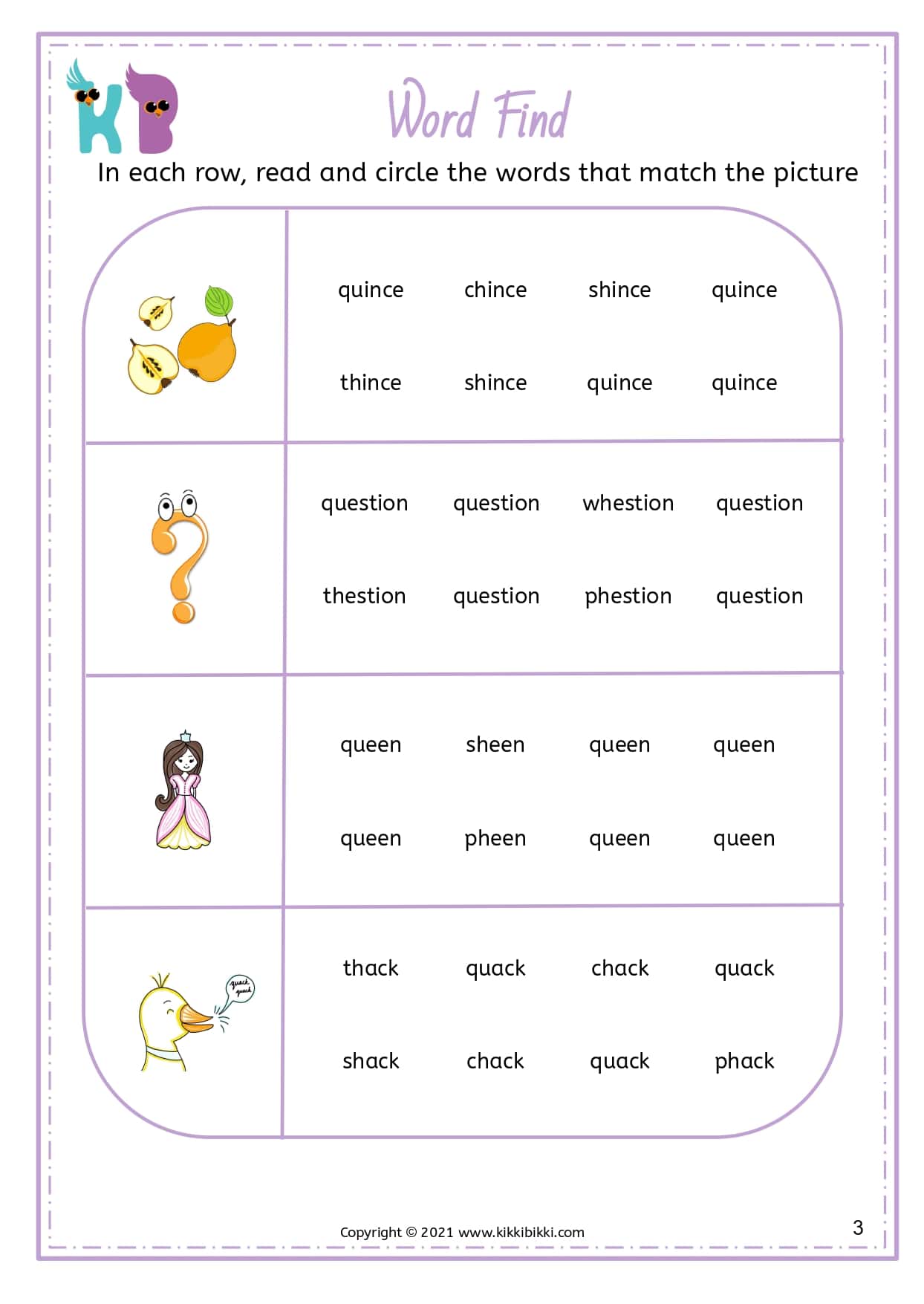 Discovering QU: Free Consonant Digraph Worksheets for Kids