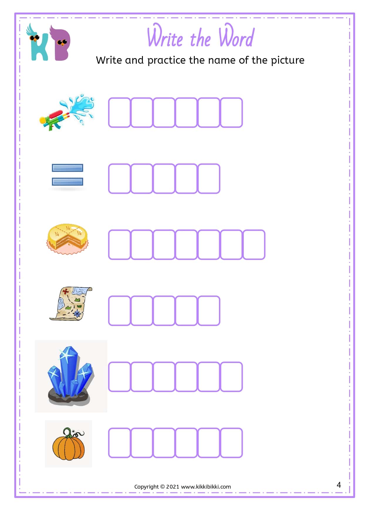 Introduction to 'QU' Sound - Write the Word Worksheets