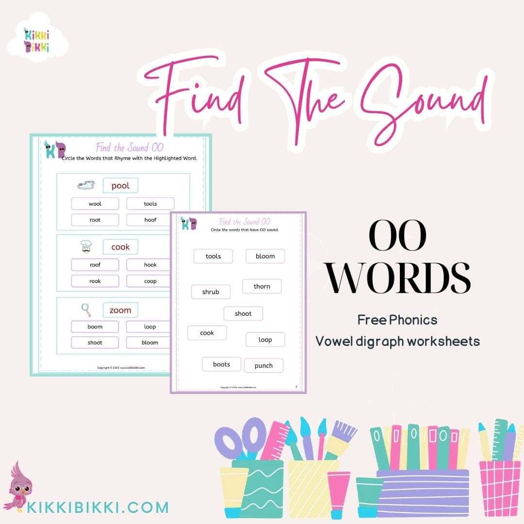 Discovering the 'OO' Sound: Find-the-Sound Worksheets