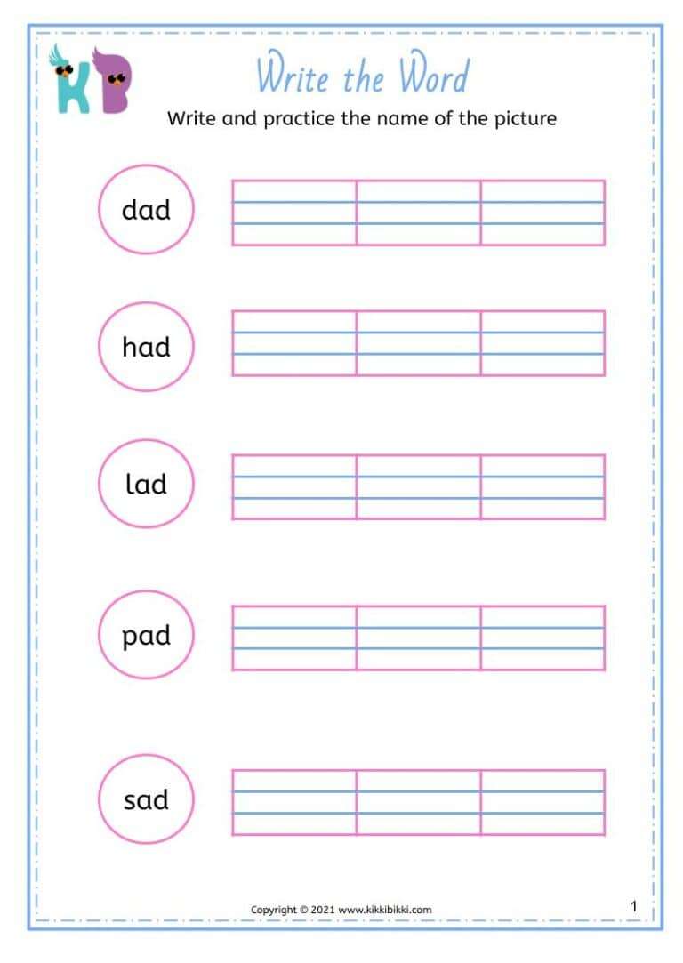 Exploring Phonics: CVC AD Word Family