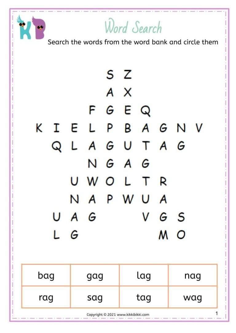 "Word Search Fun: Engaging Phonics Activities for Kindergarten"