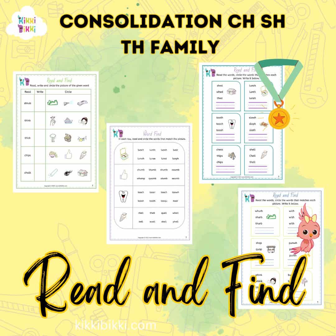 Enhance Phonics Skills with CH SH TH Sound Worksheets