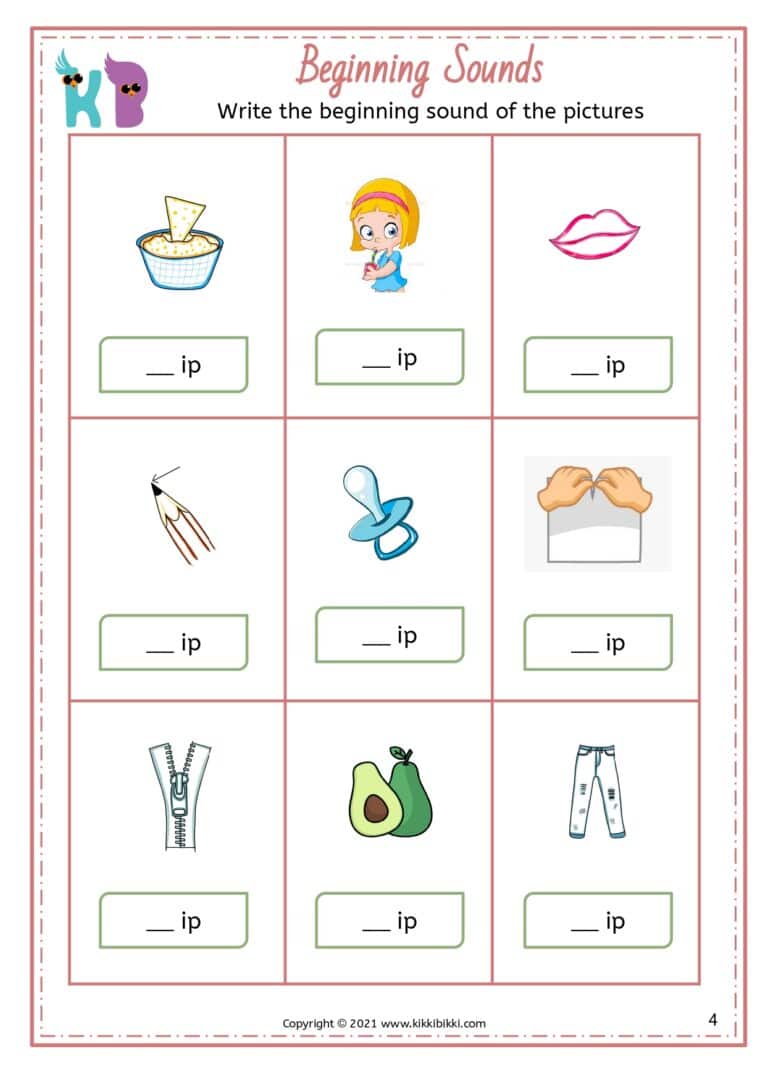 "Exploring Phonics: Introduction to the CVC IP Word Family"