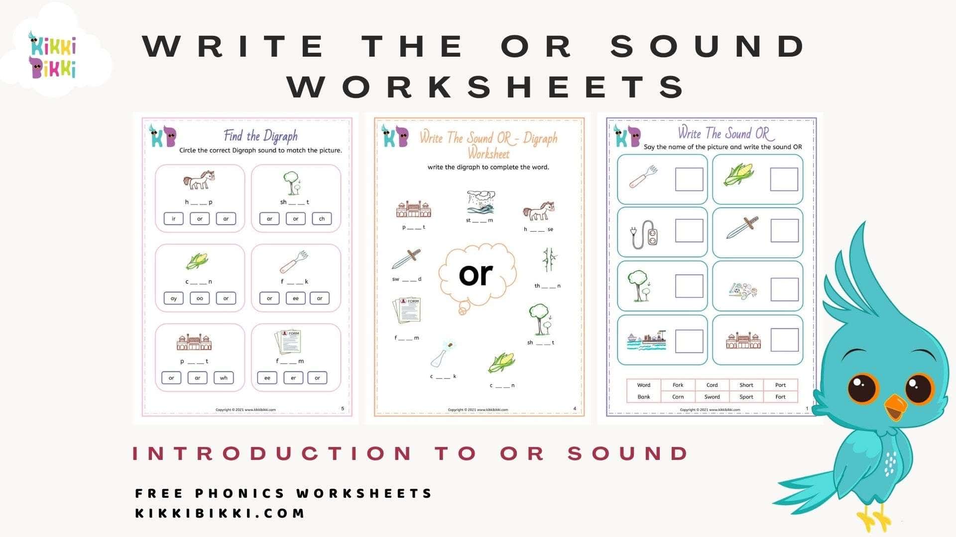 Exploring Vowel Digraphs: OR Sound Worksheets for Kids