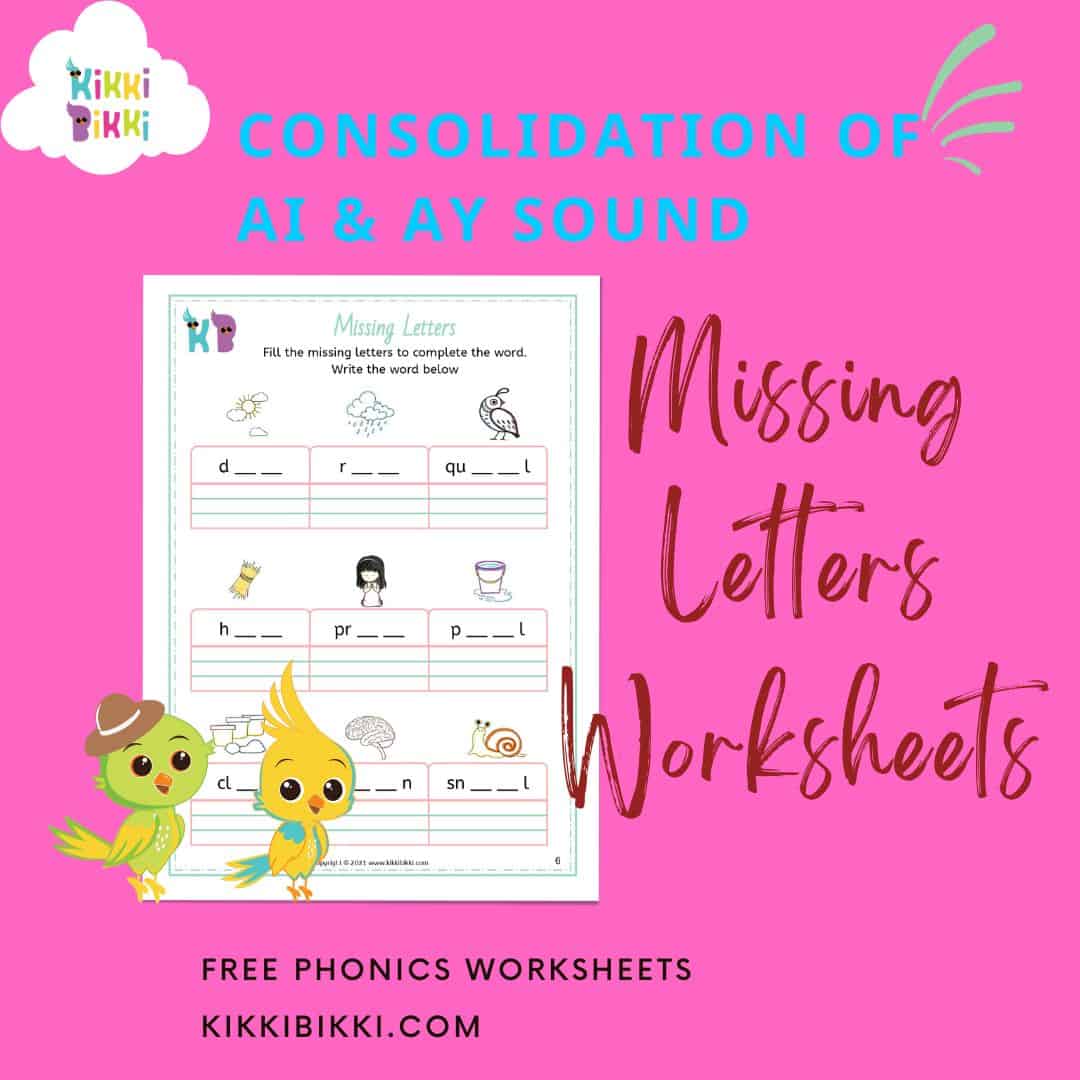 Phonics Fun: Missing Letters Worksheets for Kindergarten Children