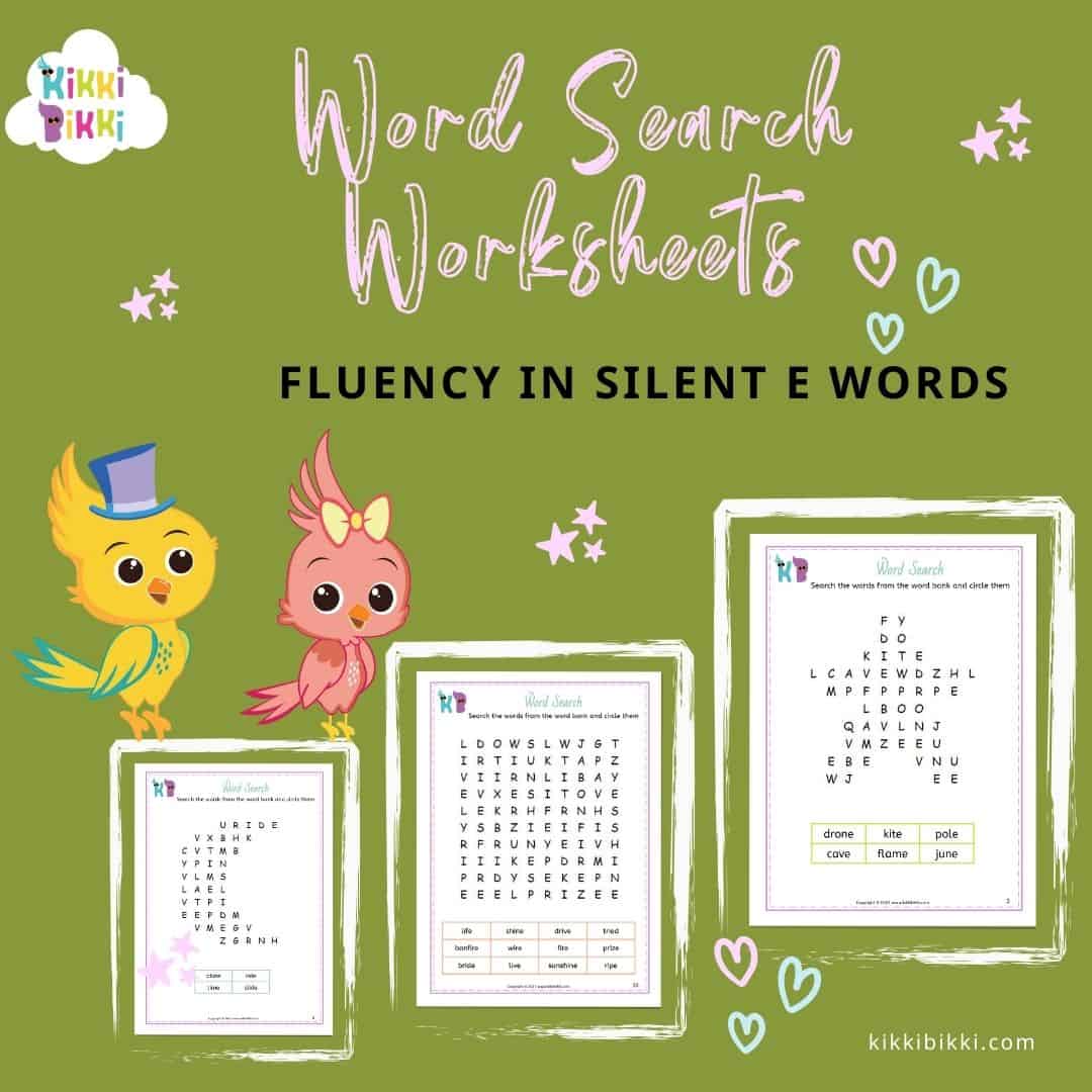 Phonics Adventure: Silent E Word Search Worksheet
