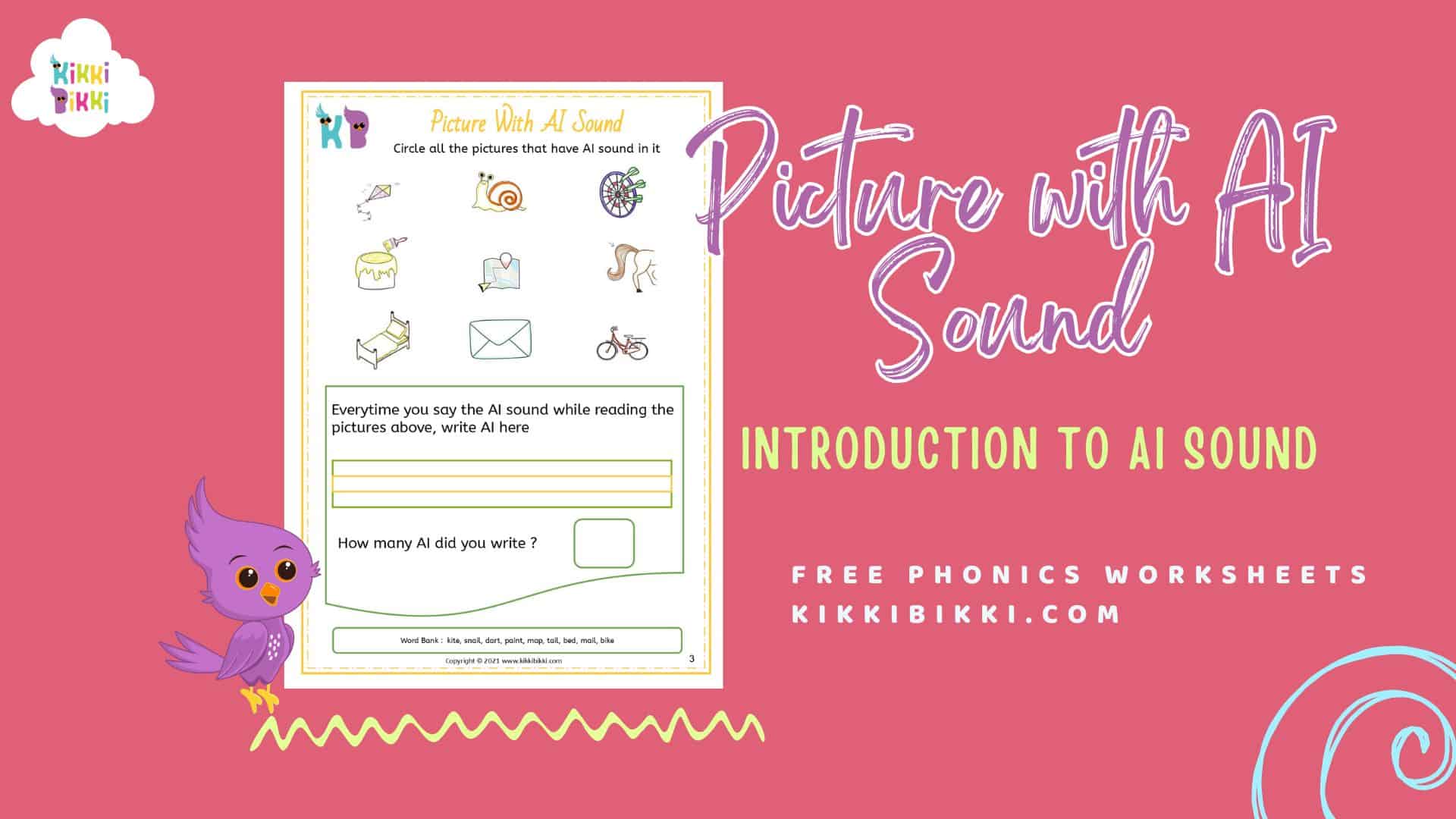 Introduction to AI Sound - Match the Picture Sound Worksheets