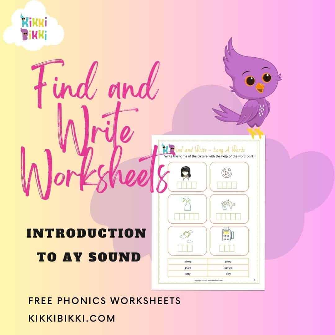 Discovering Vowel Digraphs: AY Sound Worksheets for Kids