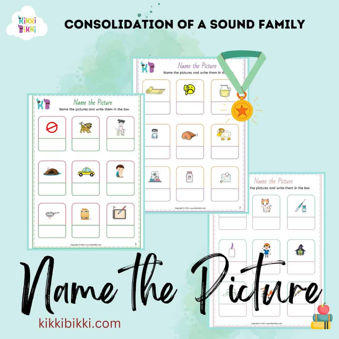 CVC A Sound Family: Name the Pictures Worksheets