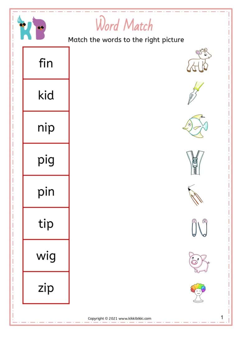Mastering CVC I Words: Free Word Family Worksheets