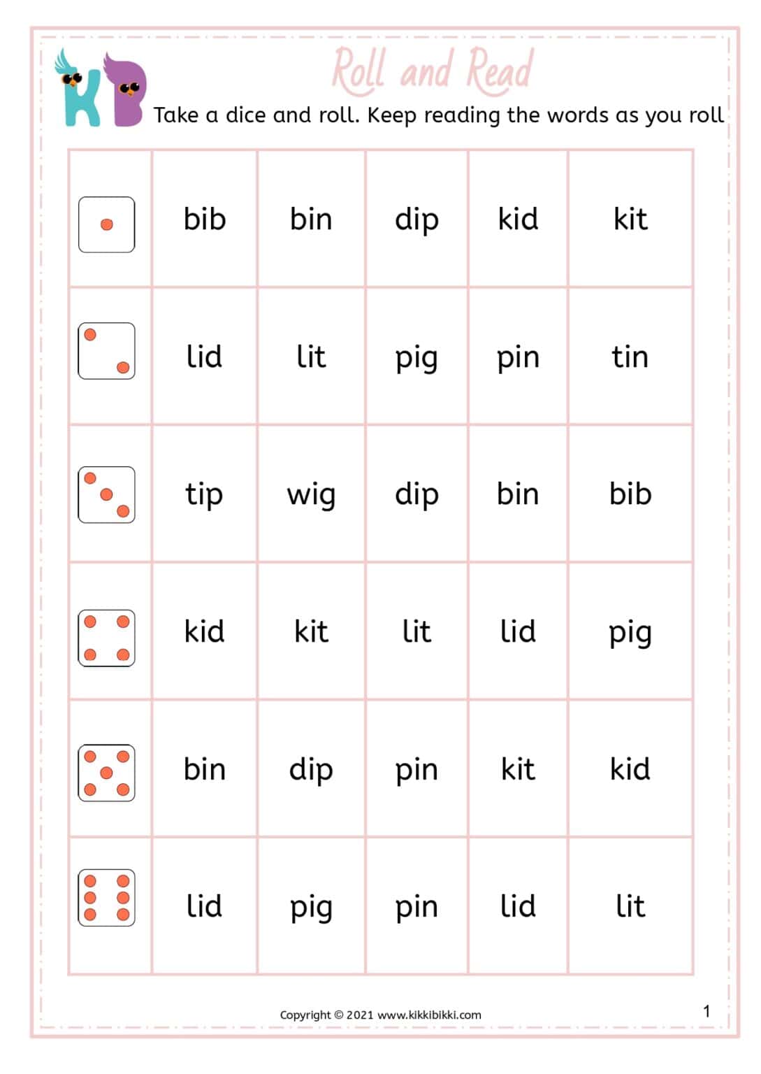 Exploring Phonics: CVC I Word Family - Roll and Read