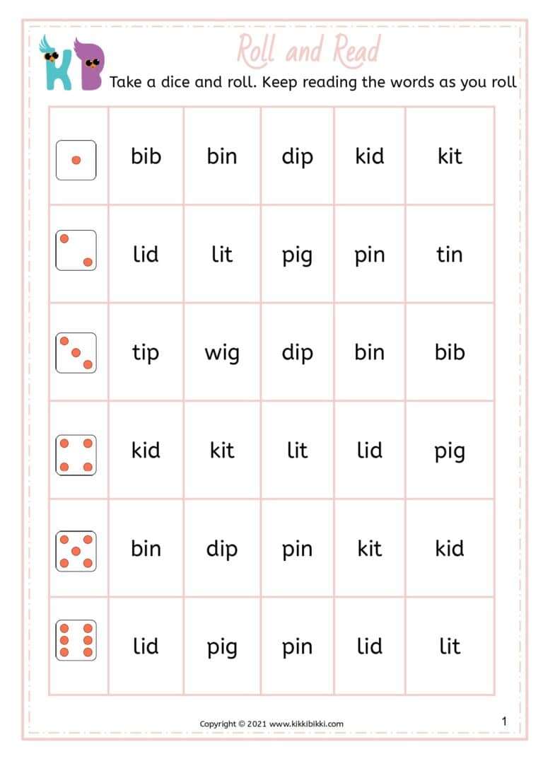 Exploring Phonics: CVC I Word Family - Roll and Read