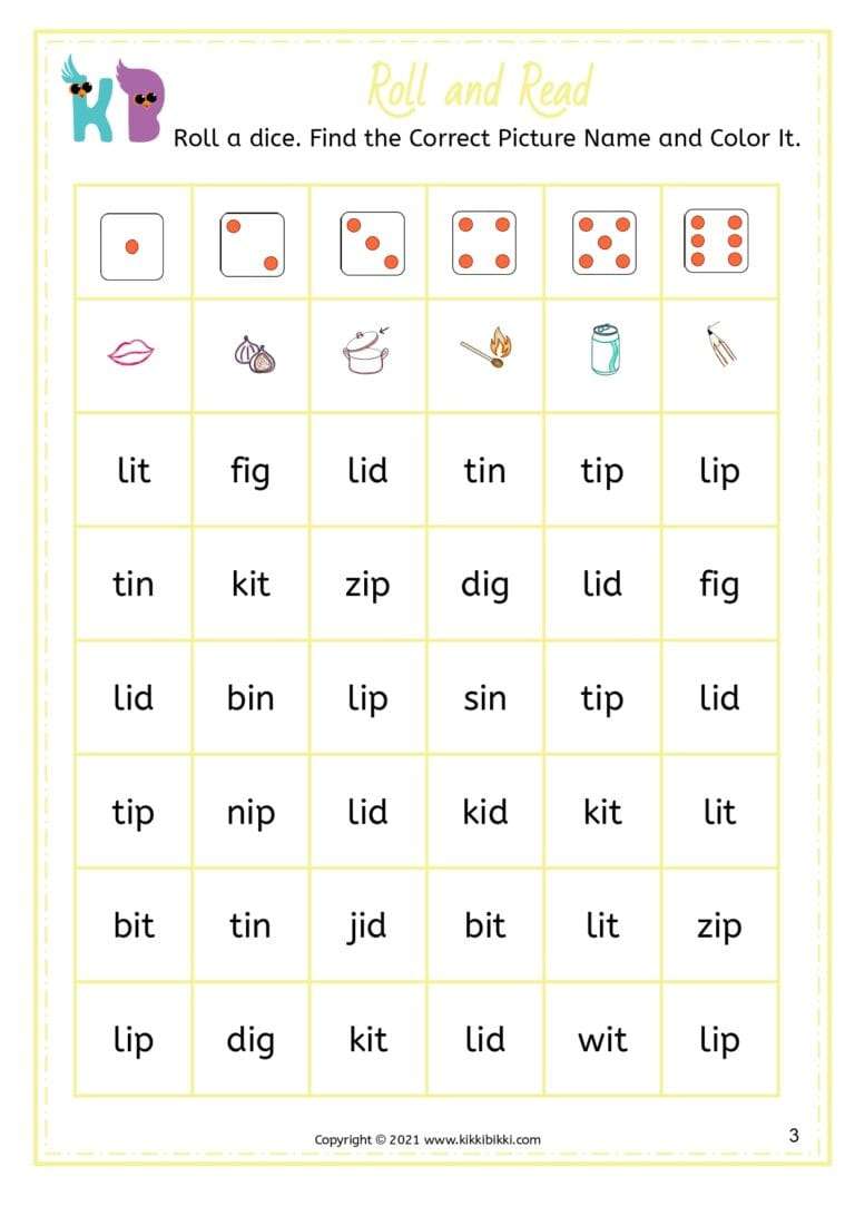 Exploring Phonics: CVC I Word Family - Roll and Read