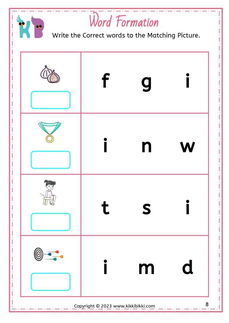 "Mastering CVC I Word Family: Word Formation Worksheets"