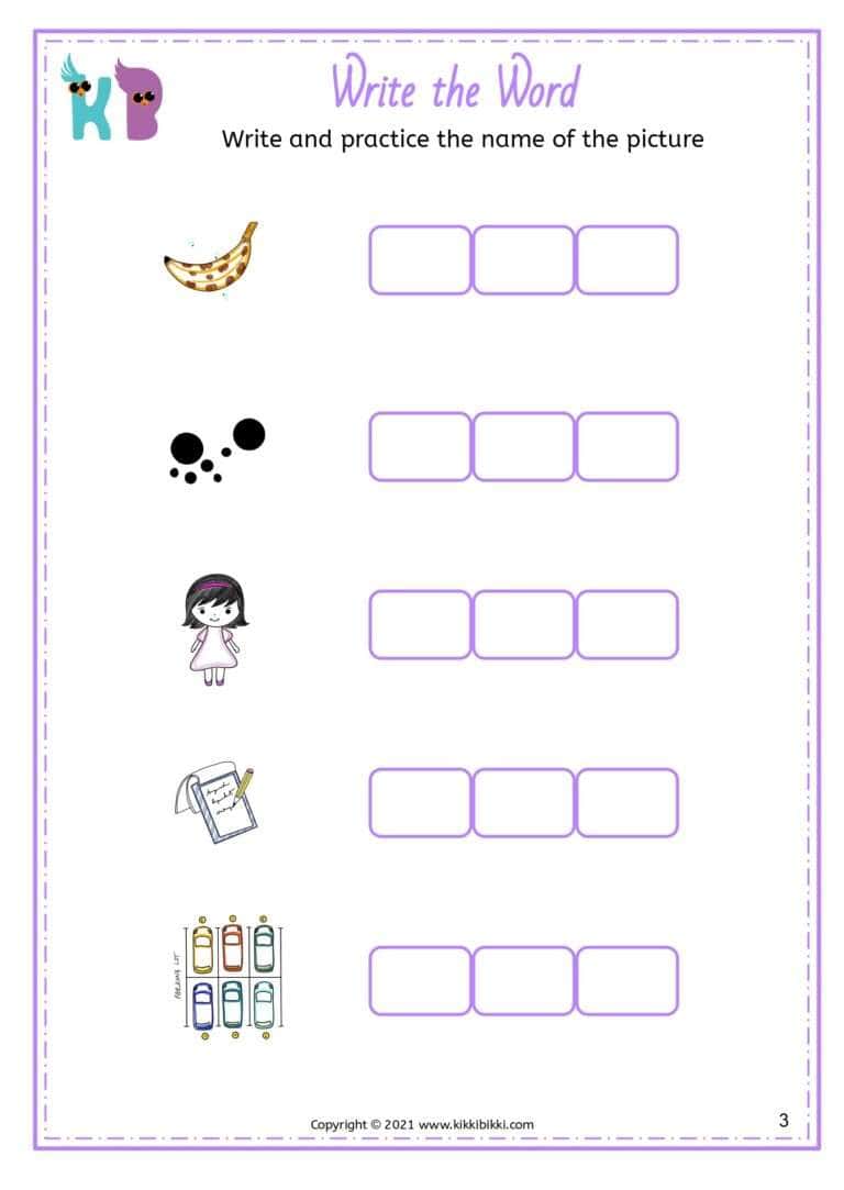 Exploring the CVC OT Word Family: Write the Word Worksheets