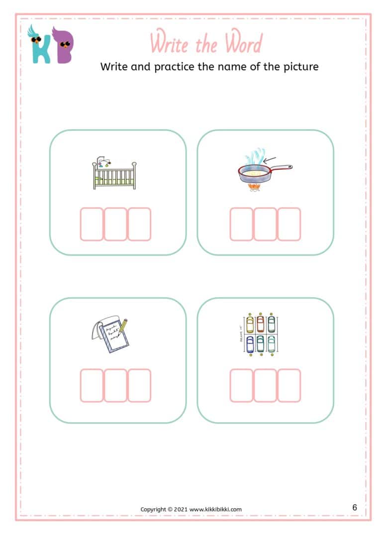 Exploring the CVC OT Word Family: Write the Word Worksheets