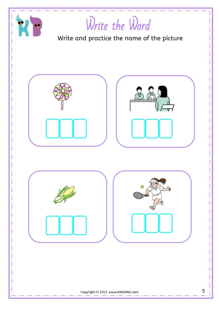 Write the Word Worksheets: CVC OB-OM Word Family