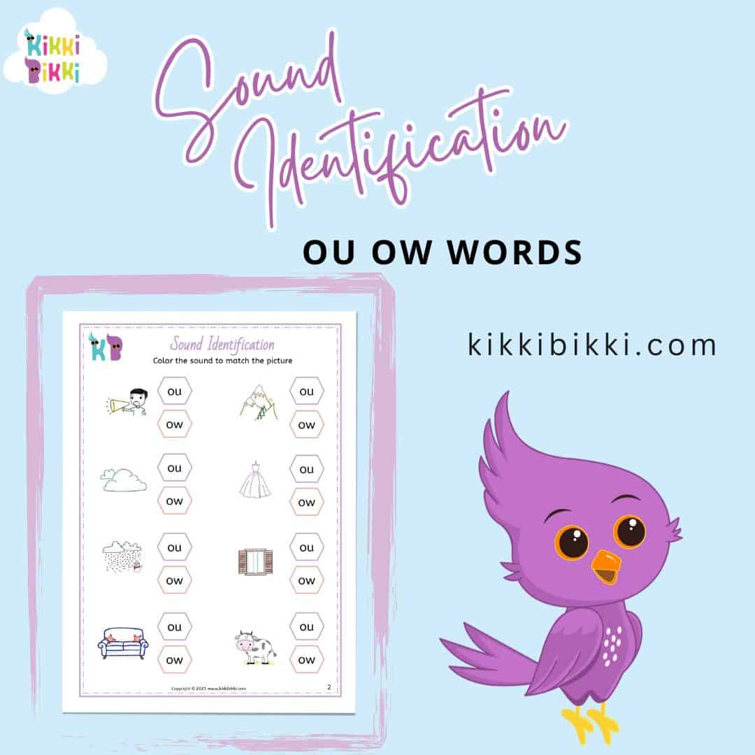 Vowel Diphthongs Sound Identification Worksheet