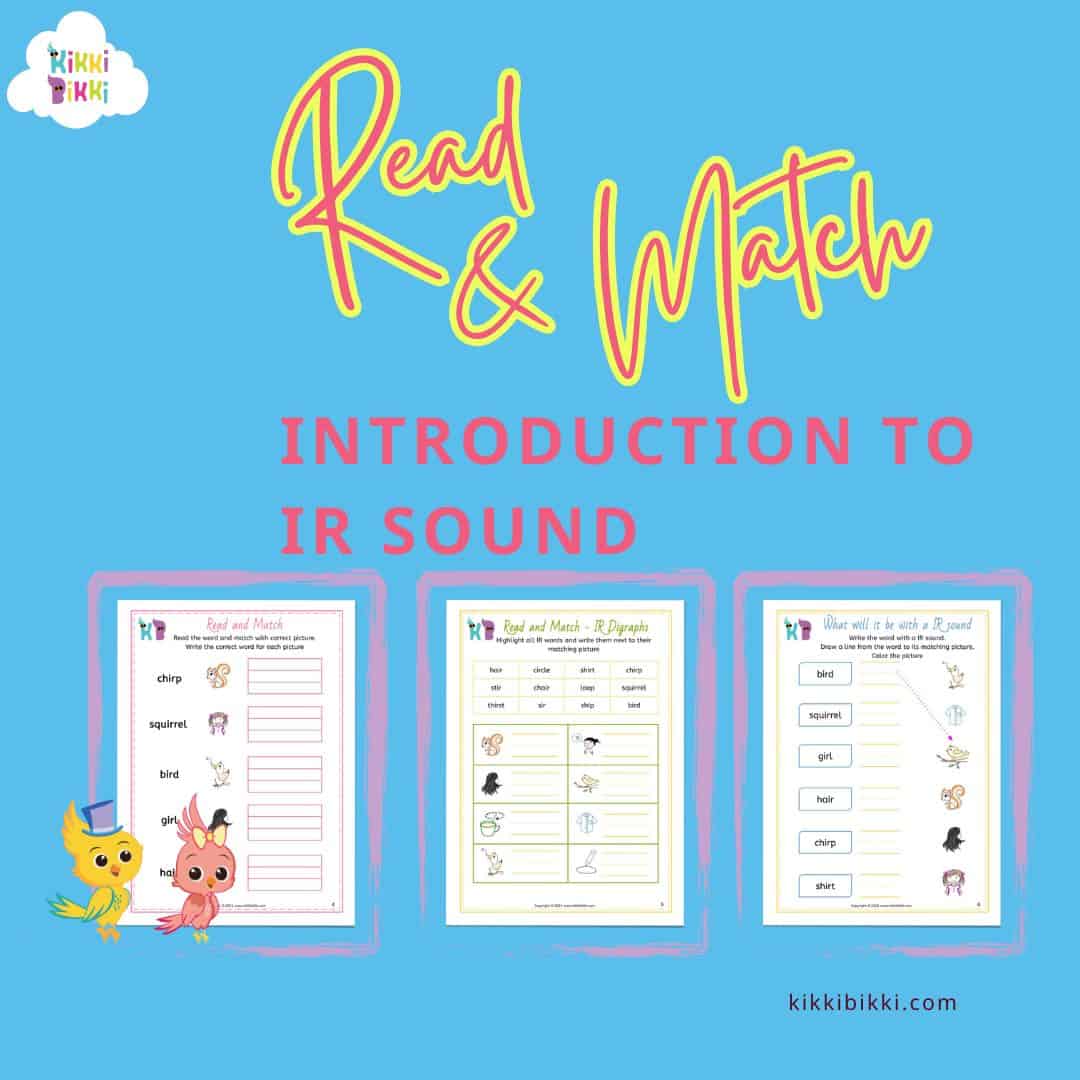 Read and Match Worksheets: Introduction to IR Sound Family