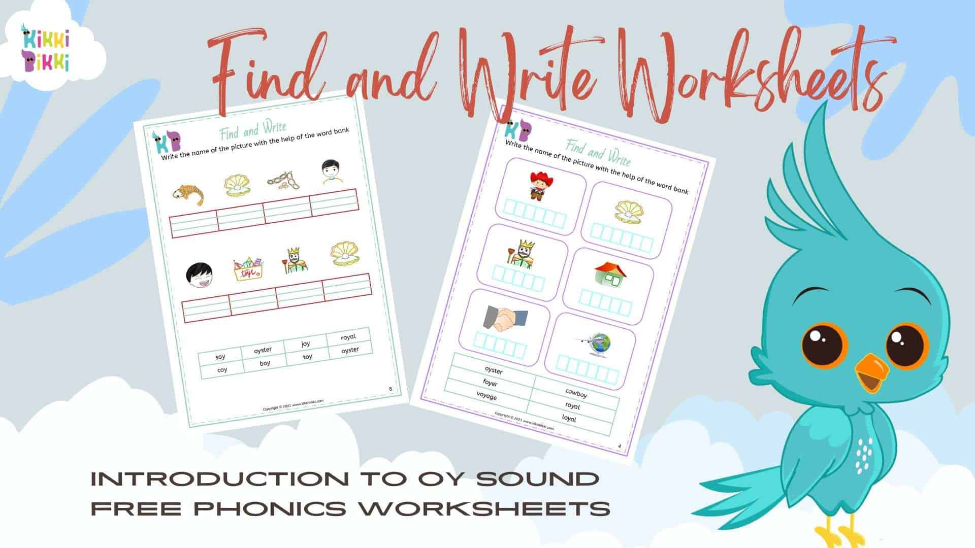 Exploring Vowel Diphthongs: OY Sound Recognition Worksheet