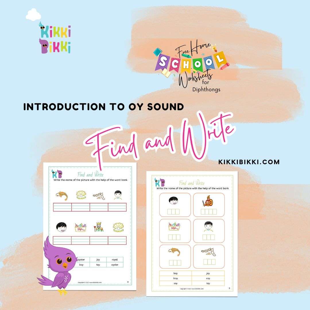 Exploring Vowel Diphthongs: OY Sound Recognition Worksheet