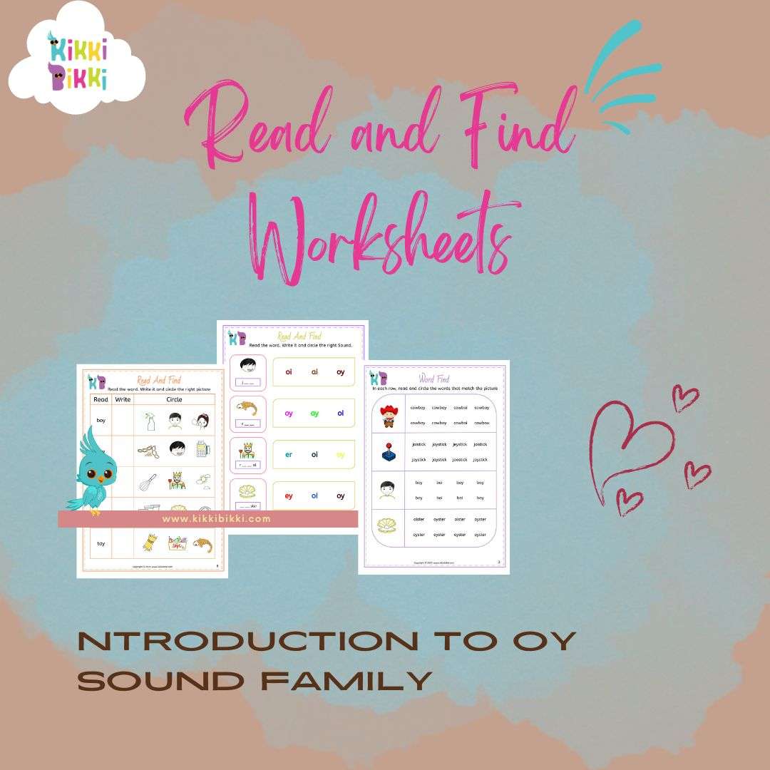 Read and Find Worksheets for Kindergarten Children