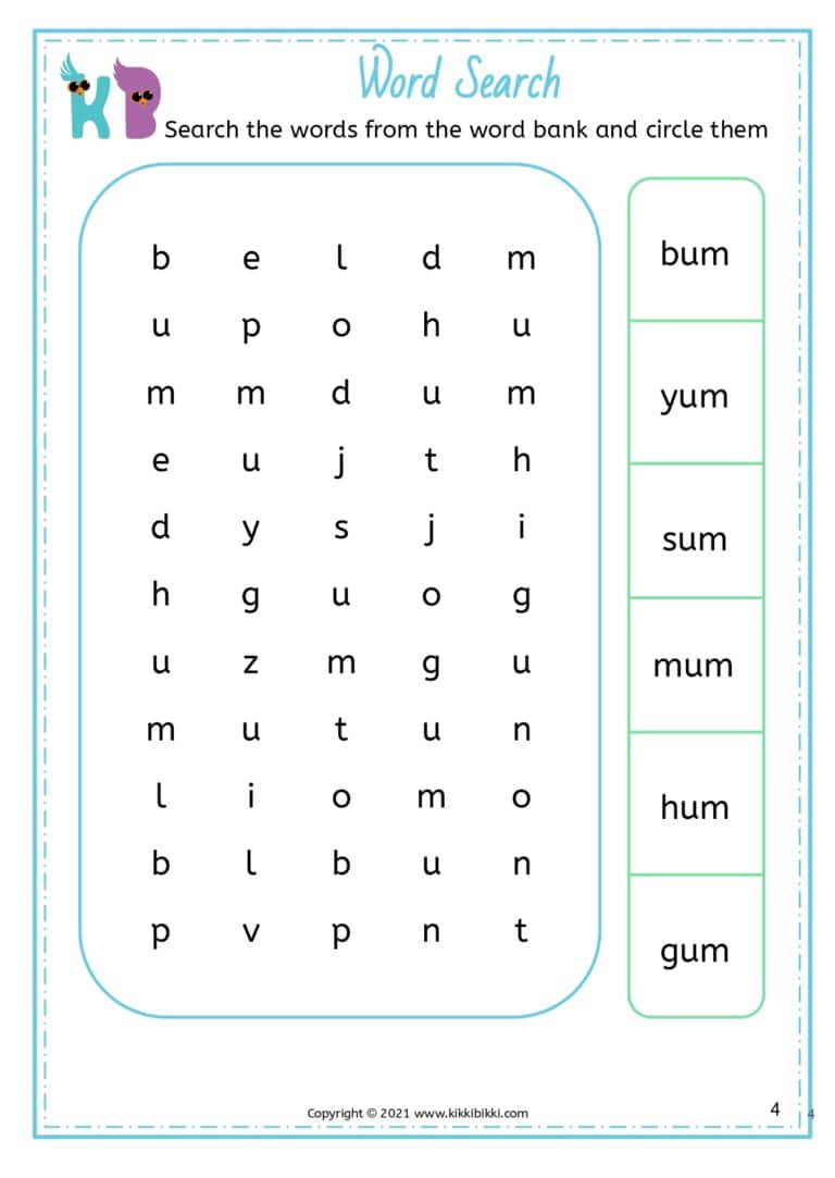 Engaging Word Search Worksheets for Kindergarten