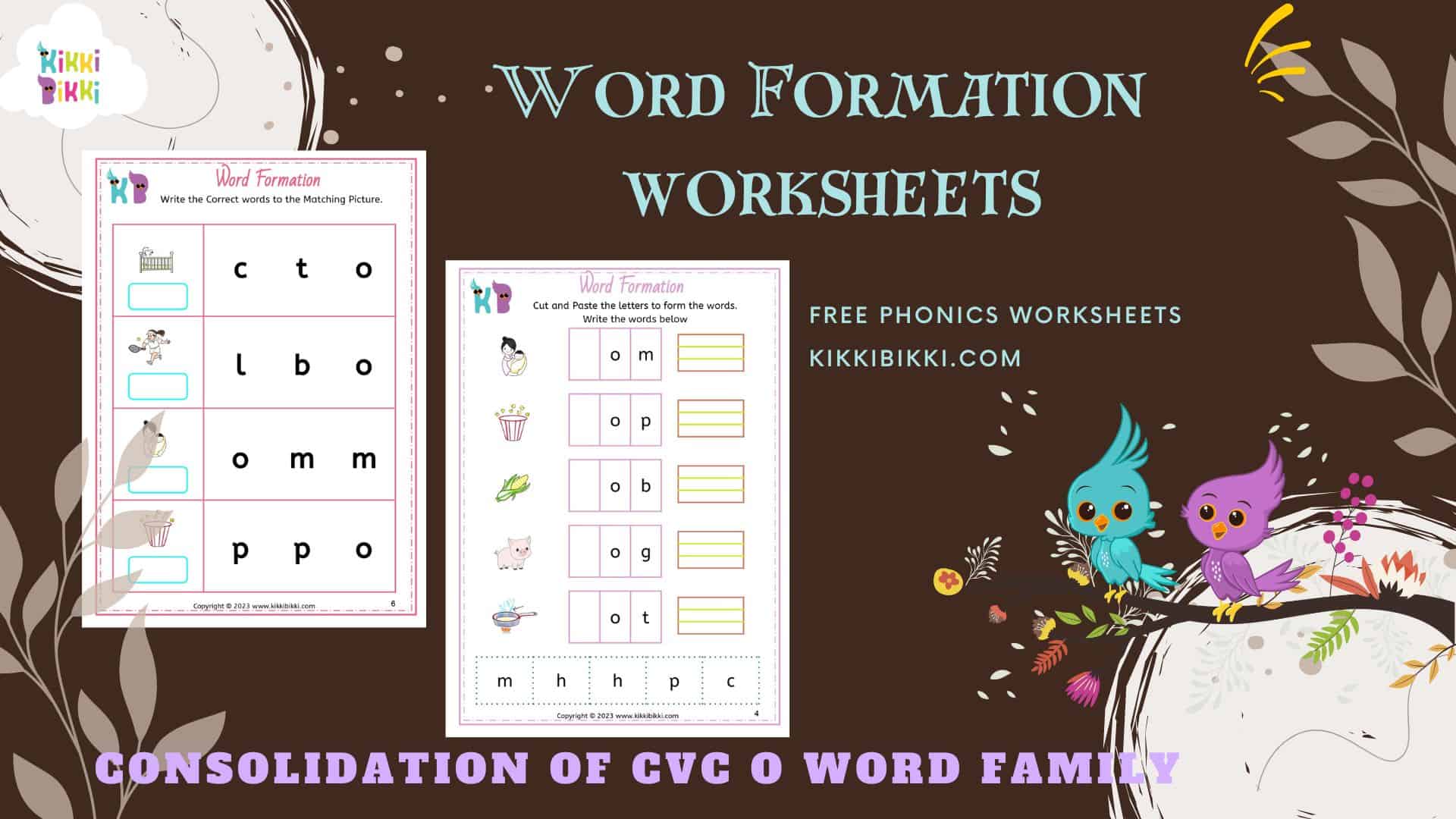 Consolidation of CVC O Word Family - Word Formation