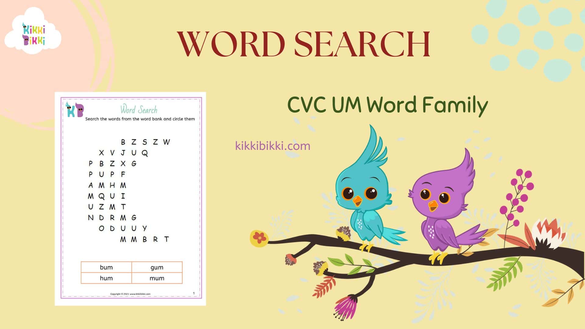 Engaging Word Search Worksheets for Kindergarten