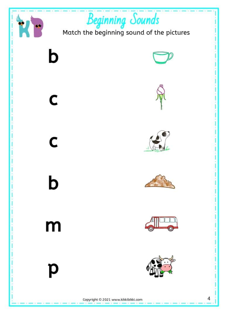CVC UP, UD, and US Word Family - Beginning Sounds Worksheets