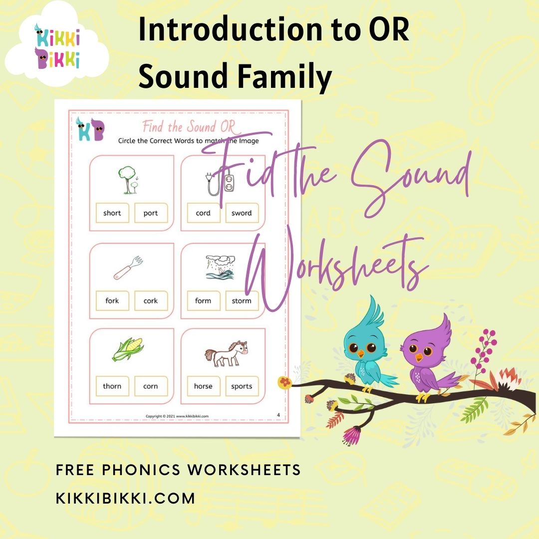 Phonics Fun: Bossy R OR Sound Find the Sound Worksheet