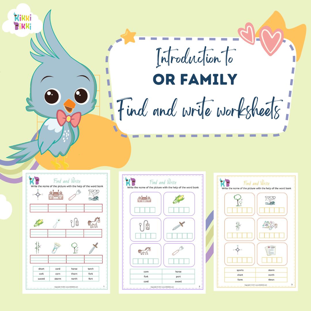 Find and Write Worksheets for Phonics Fun