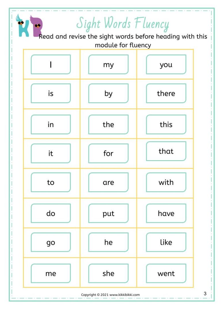 Mastering CVC Fluency and Sight Word Fluency