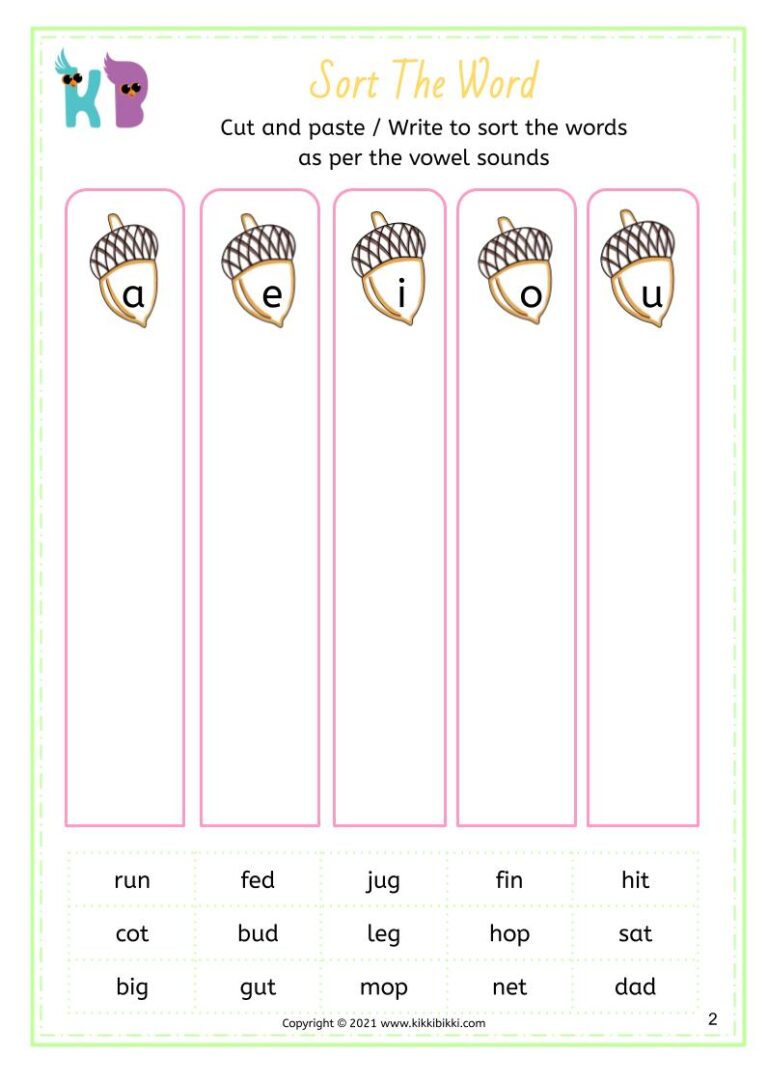 CVC Fluency - Sight the Word Reading Strips Worksheet