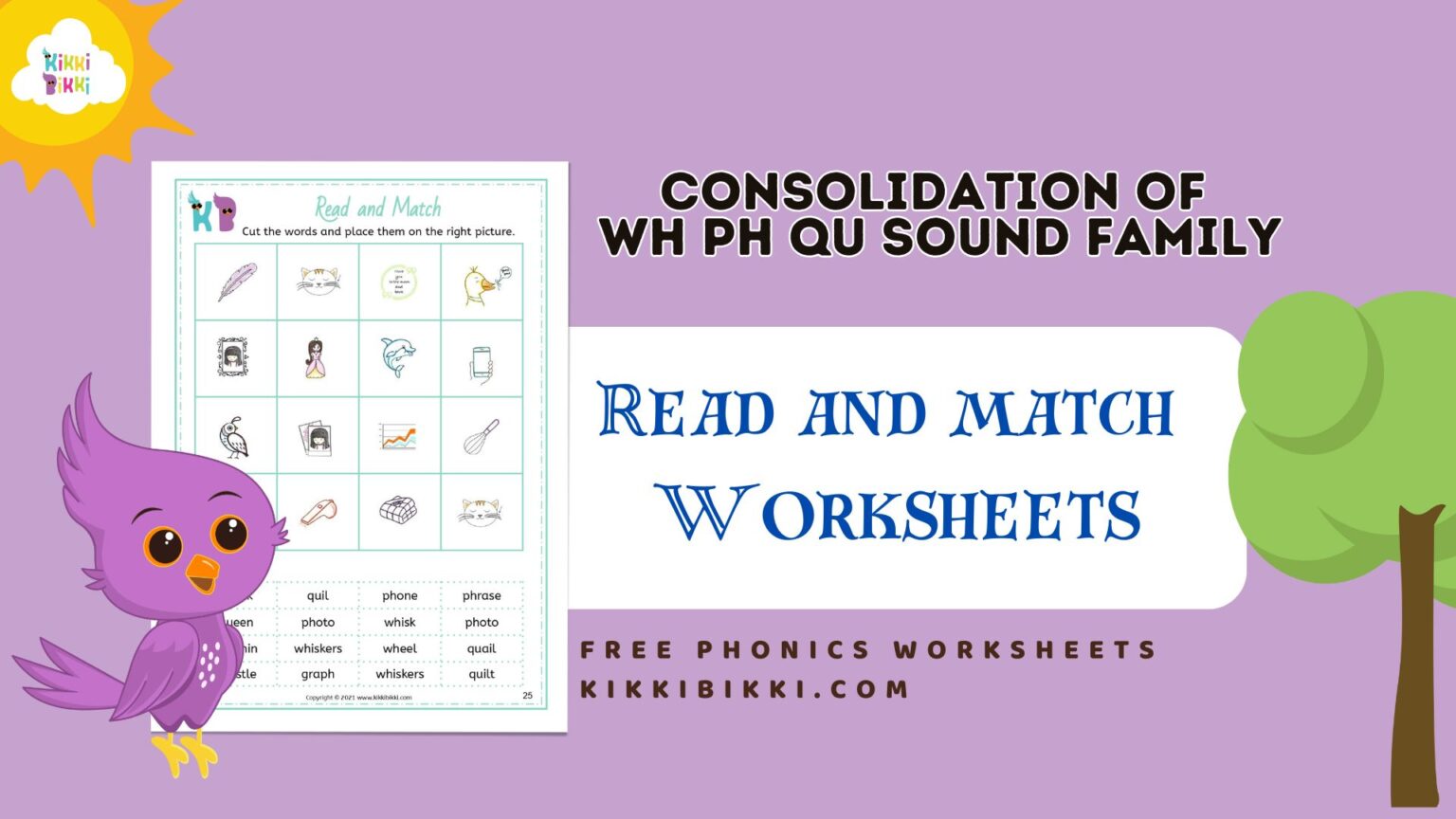 Consolidation of WH, PH, QU Sound Family - Read and Match