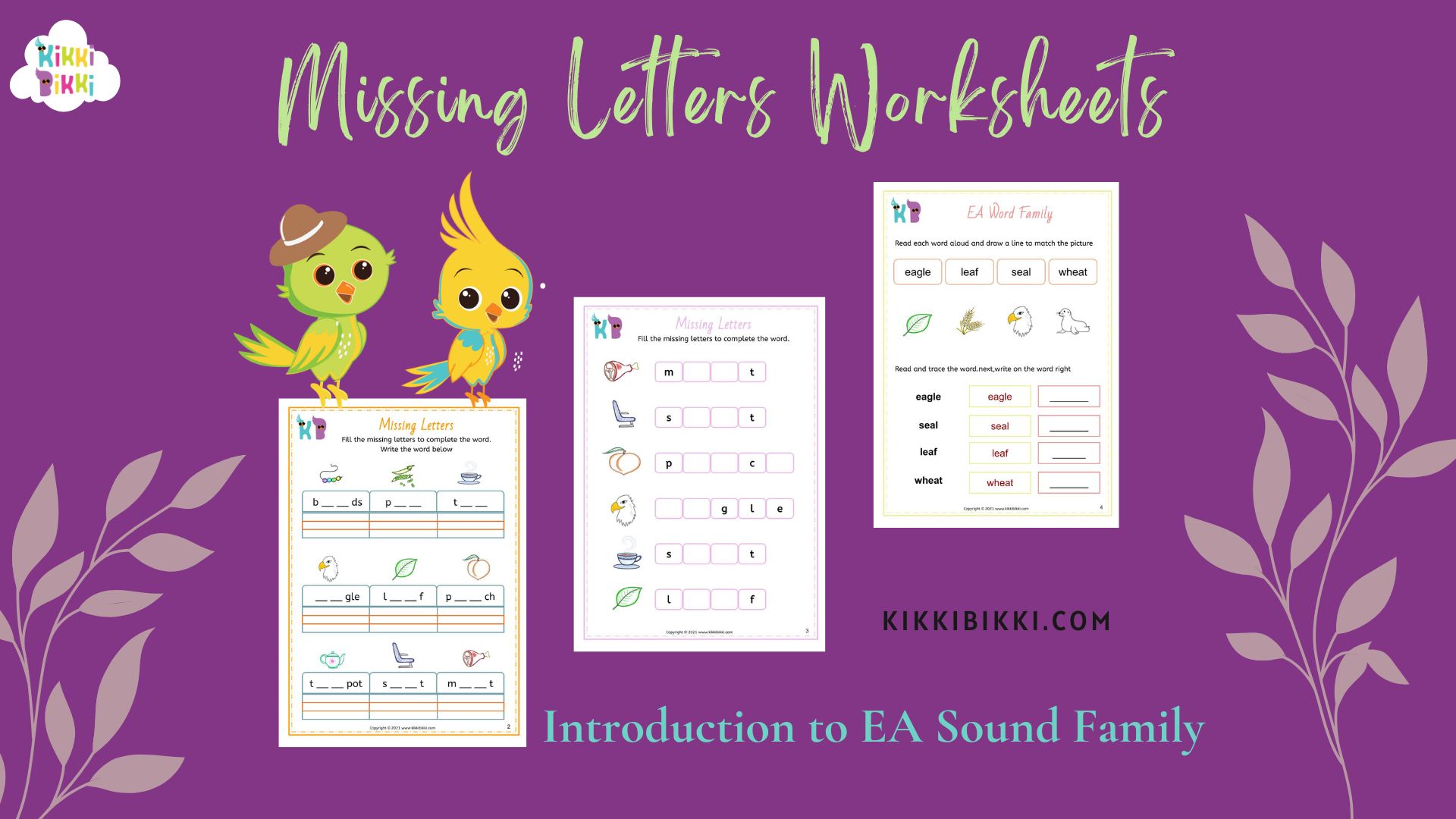 Mastering the 'EA' Sound: Missing Letters Worksheets