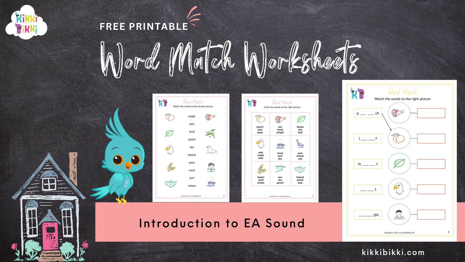 "EA Sound Discovery: Word Match Worksheets for Young Learners"