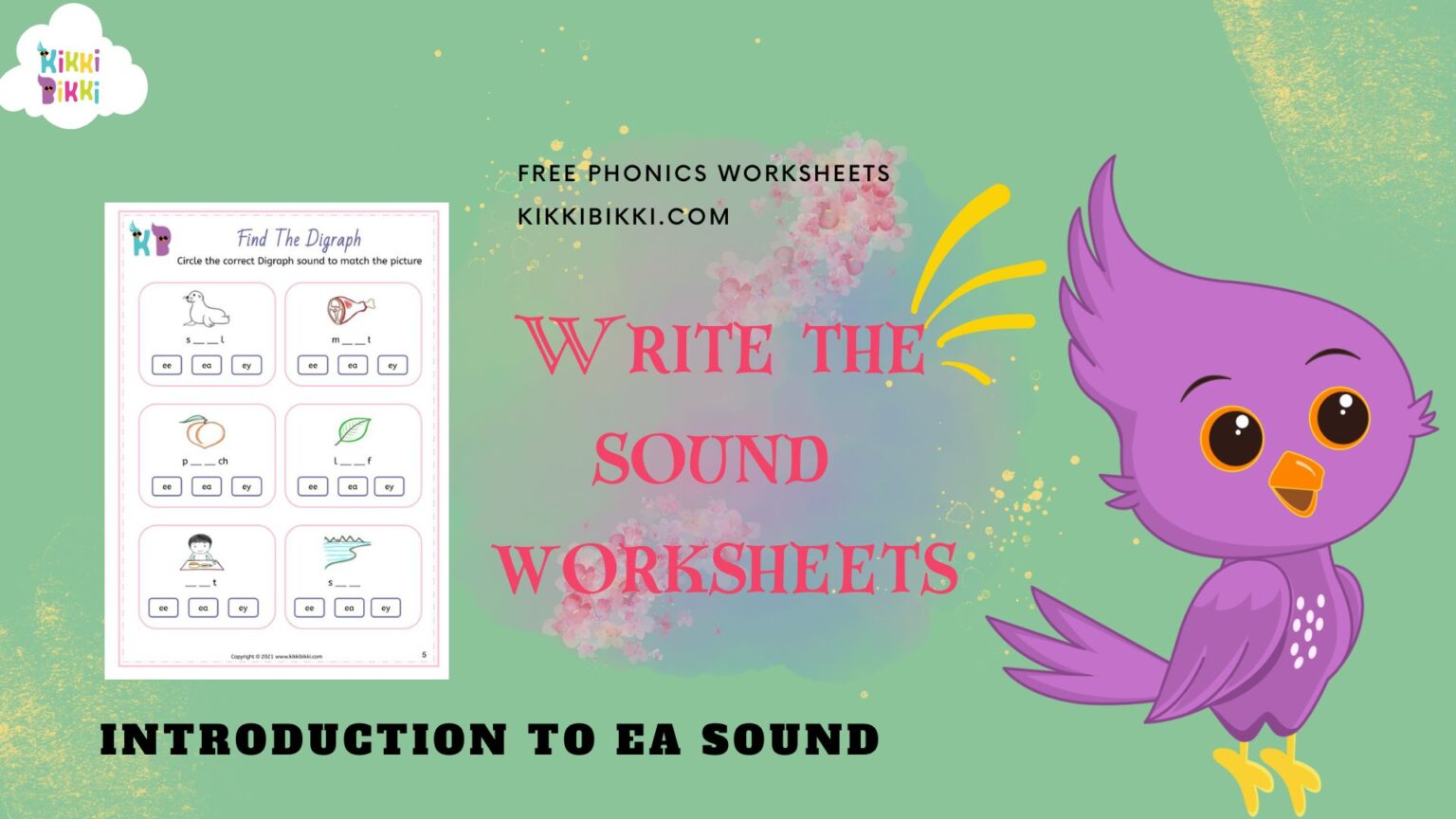 Exploring Phonics: Introduction to 'EA' Sound - Write the Sound