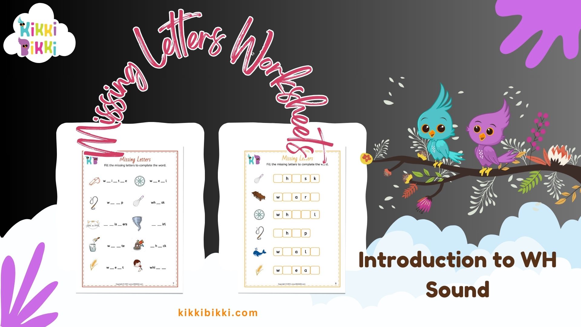 Phonics Fun: WH Sound Missing Letters Worksheet
