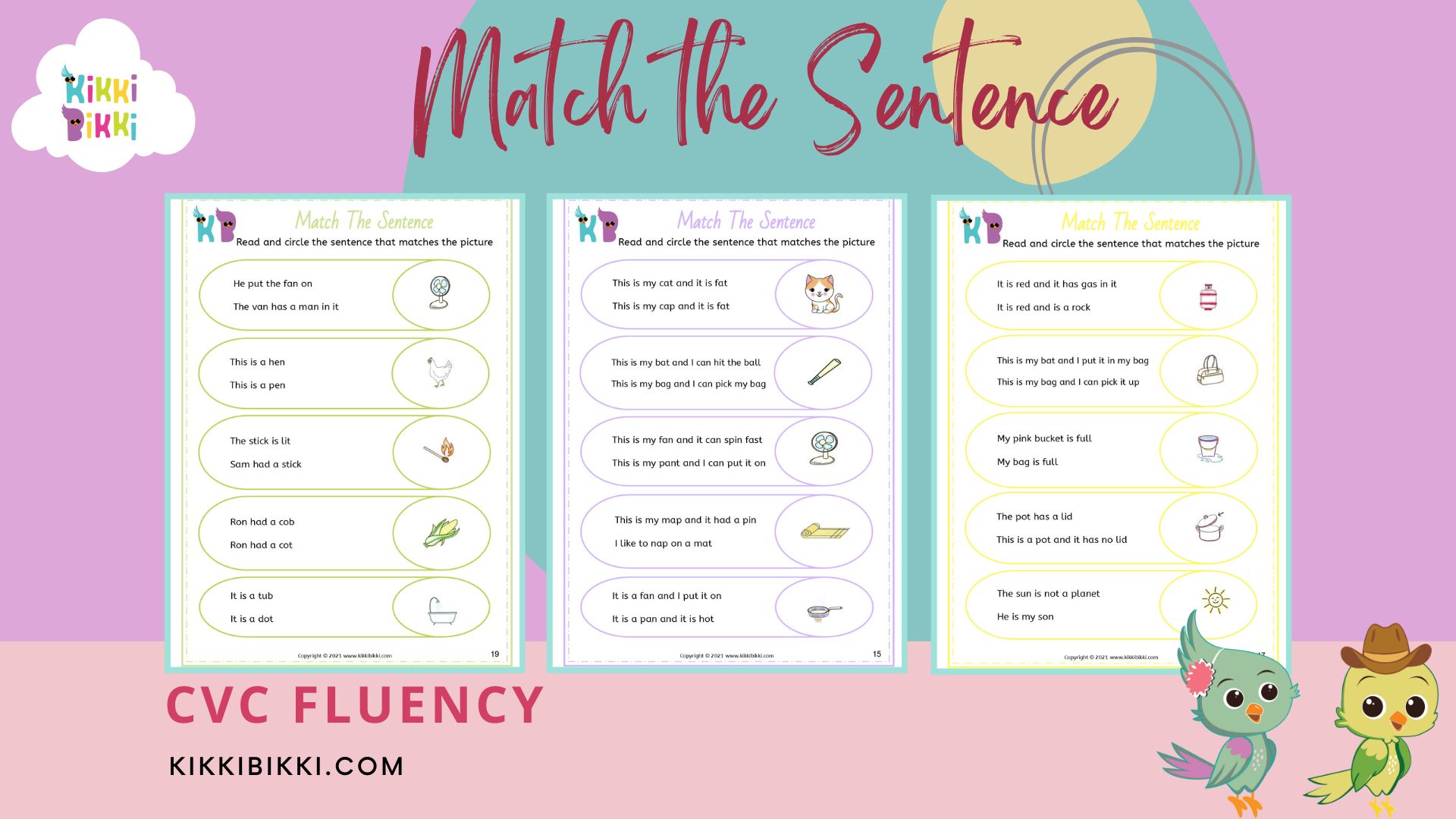Phonics Adventure: CVC Fluency Worksheets for Kindergarten