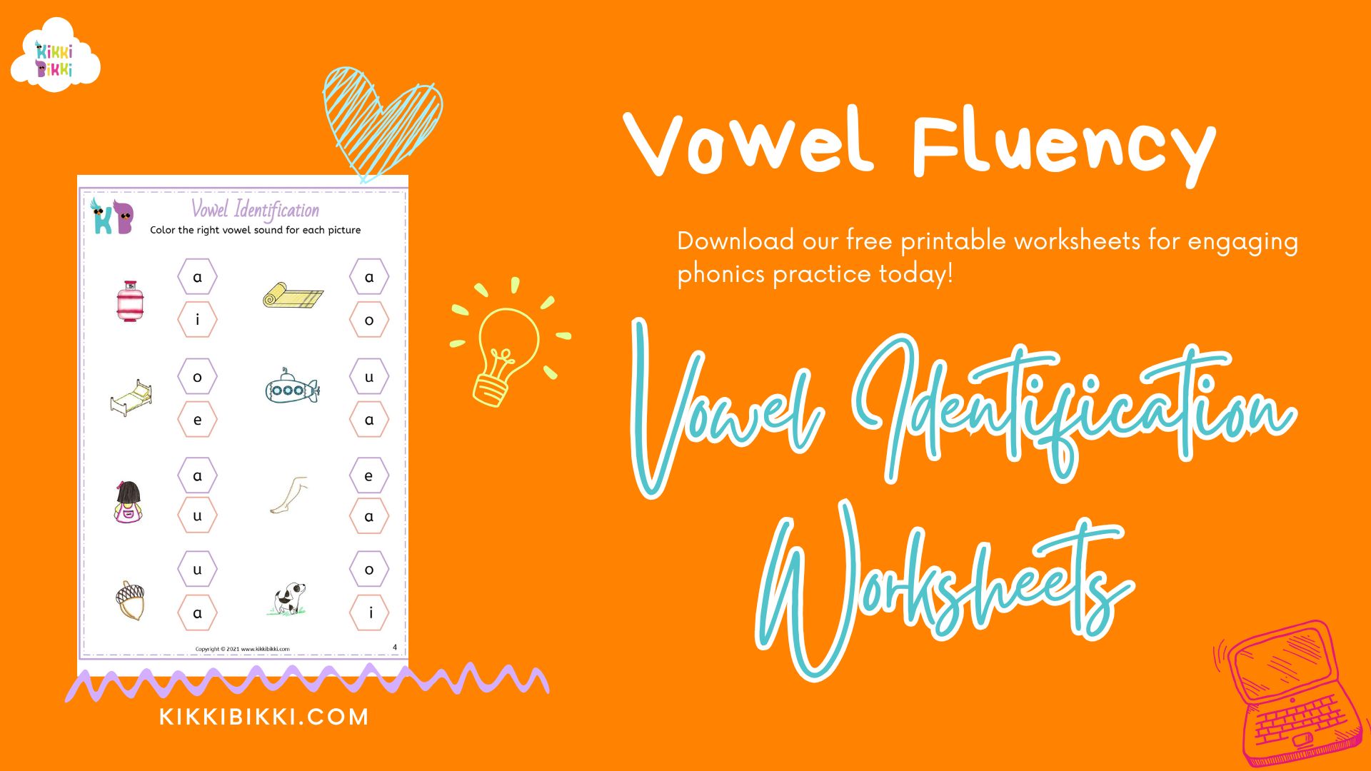 Vowel Fluency Sound Family - Vowel Identification Worksheets