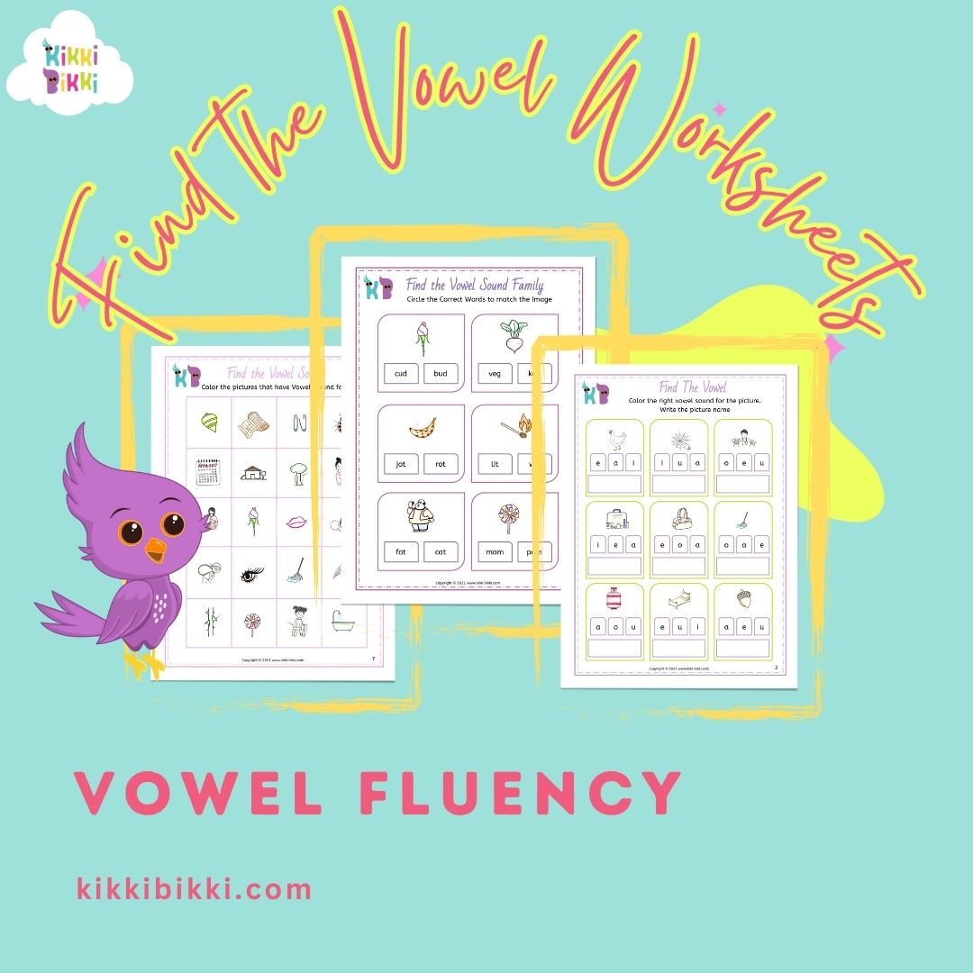 Vowel Fluency Sound Family - Find the Vowel Worksheets