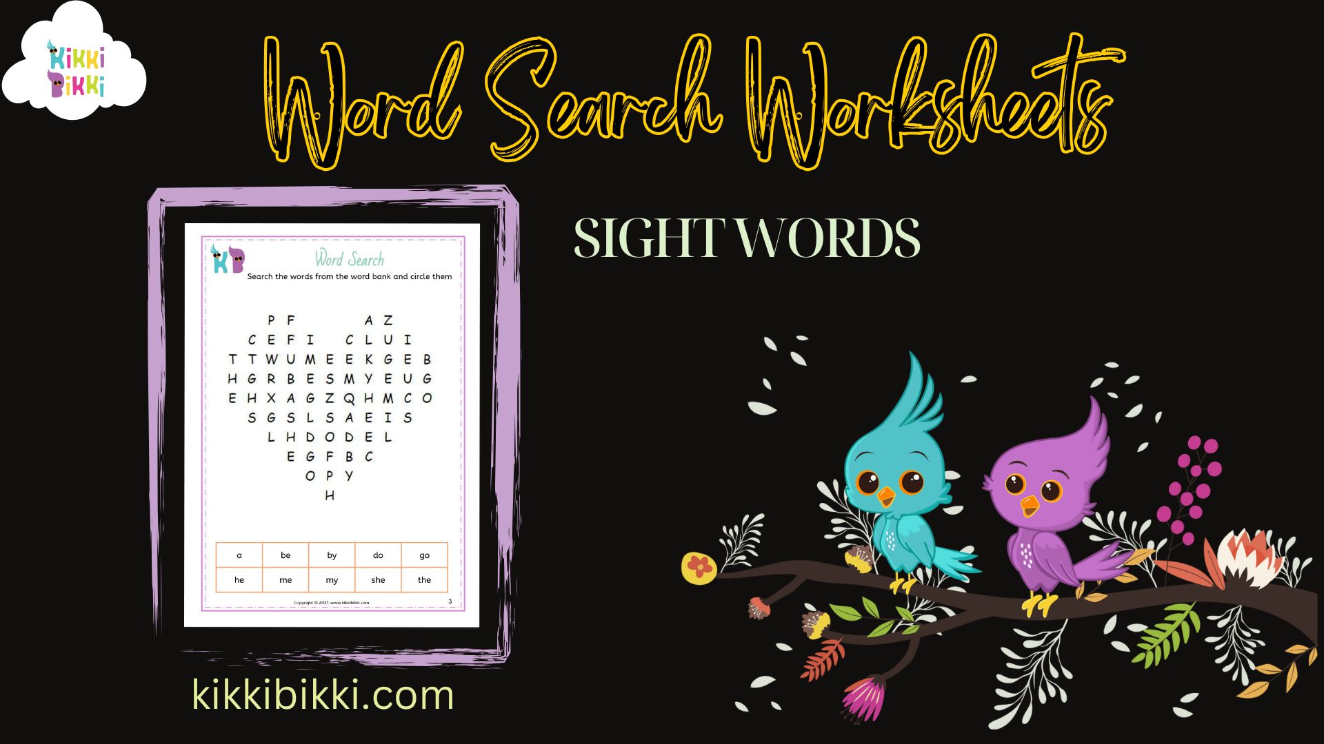Mastering Sight Words: Word Search Worksheets for Kindergarten