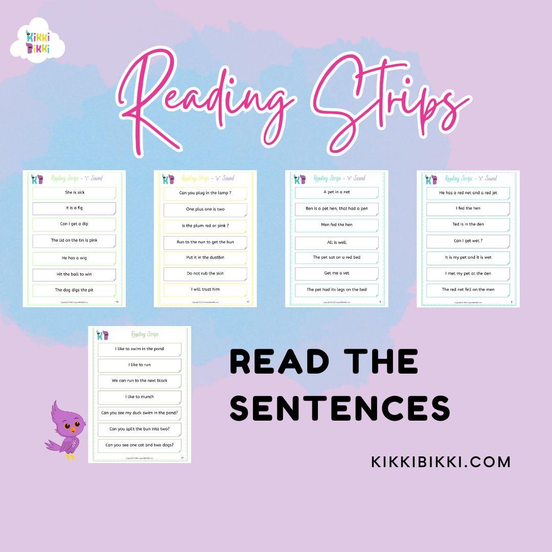 Exploring Phonics: Read the Sentence - Reading Strips