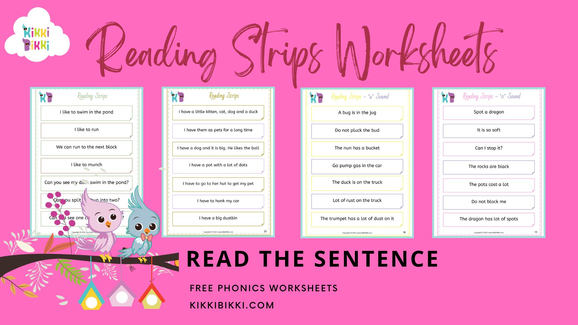 Exploring Phonics: Read the Sentence - Reading Strips